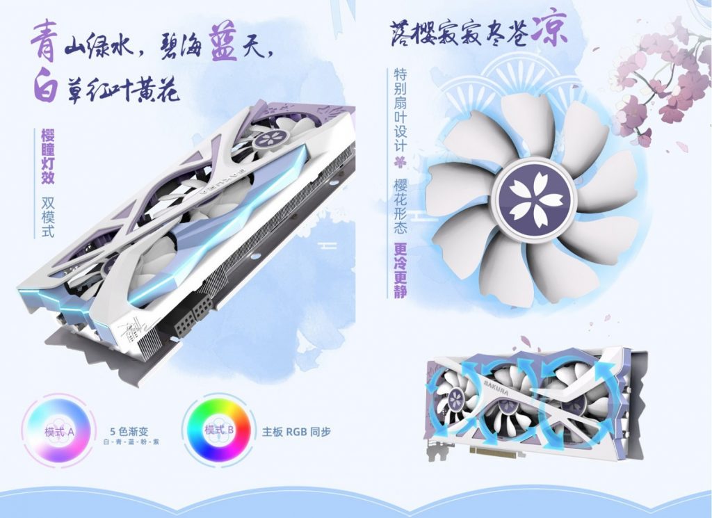 Yeston tung card đồ họa RTX 3070 Sakura đậm chất anime | Phongvu.vn