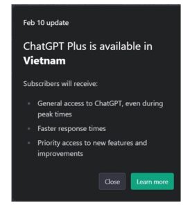 ChatGPT bản trả phí đã có mặt tại Việt Nam | Phongvu.vn
