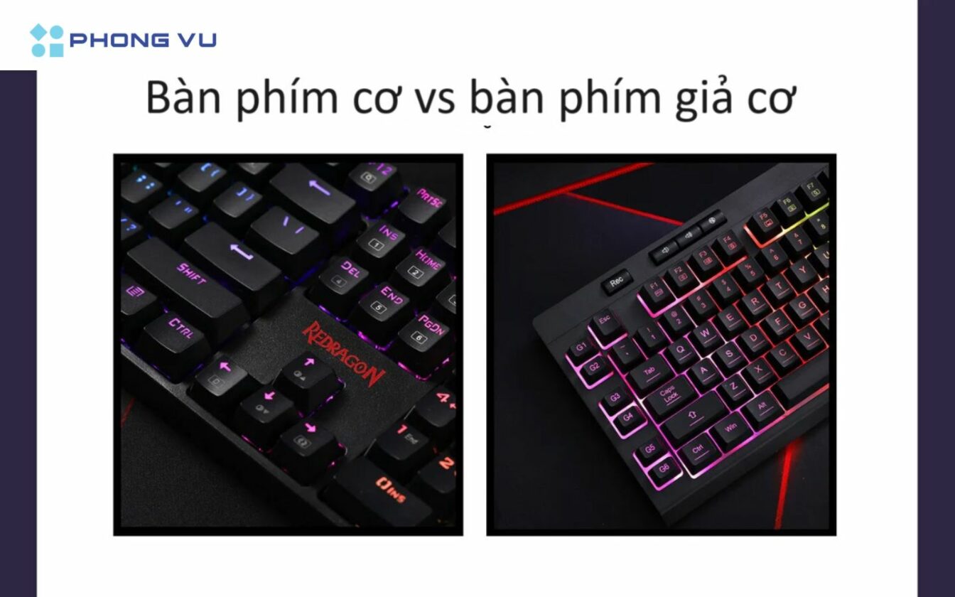 So sánh chi tiết bàn phím cơ và bàn phím giả cơ