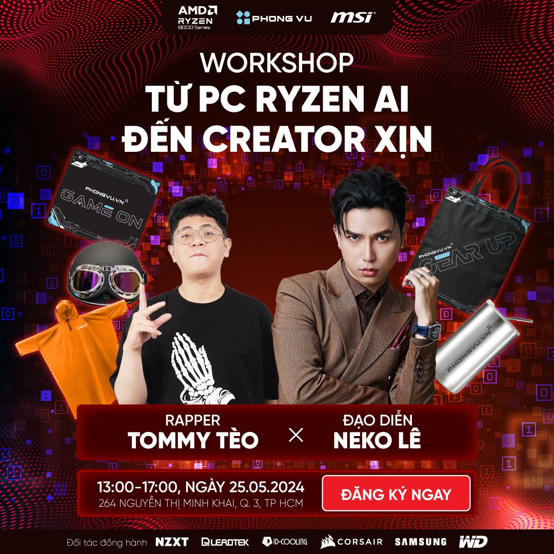 Phong Vũ AI workshop | Từ PC Ryzen AI đến Creator xịn | Phongvu.vn