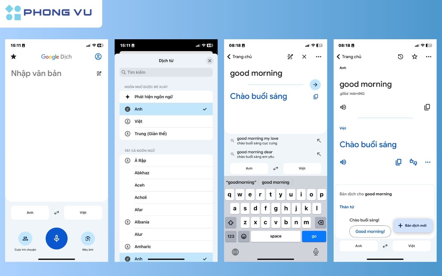 Mẹo sử dụng Google dịch để có bản dịch chuẩn xác | Phongvu.vn