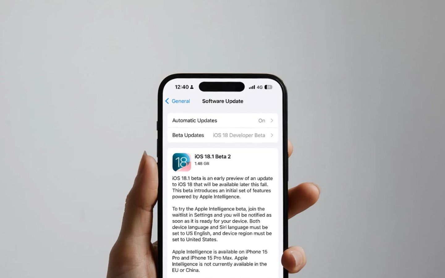 iOS 18.1 Public Beta 2 được phát hành. Có cập nhật gì mới? | Phongvu.vn