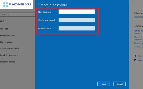 Password Hint là gì? Hướng dẫn cài đặt trên máy tính đơn giản | Phongvu.vn