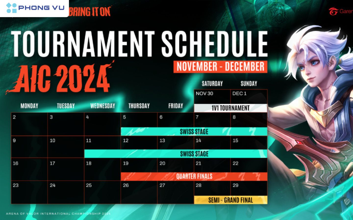 AIC 2024: Lịch thi đấu Liên quân Mobile chi tiết, cập nhật liên tục | Phongvu.vn