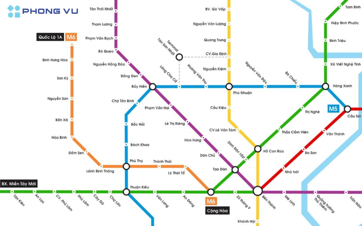 Bản đồ các tuyến metro Tp.HCM mới nhất | BanNhaDaLat.Com