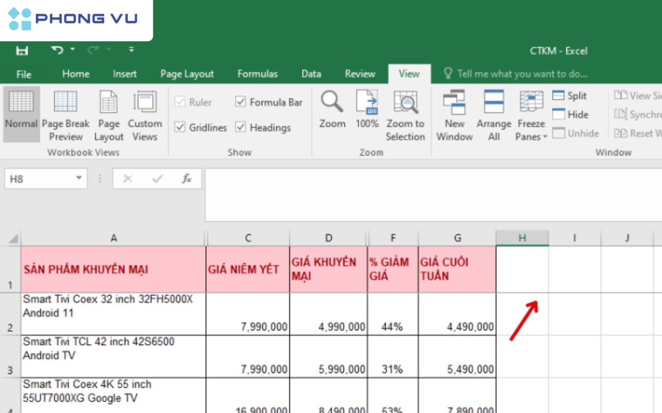 Chi tiết cách cố định dòng trong Excel mới nhất 2025 | Phongvu.vn
