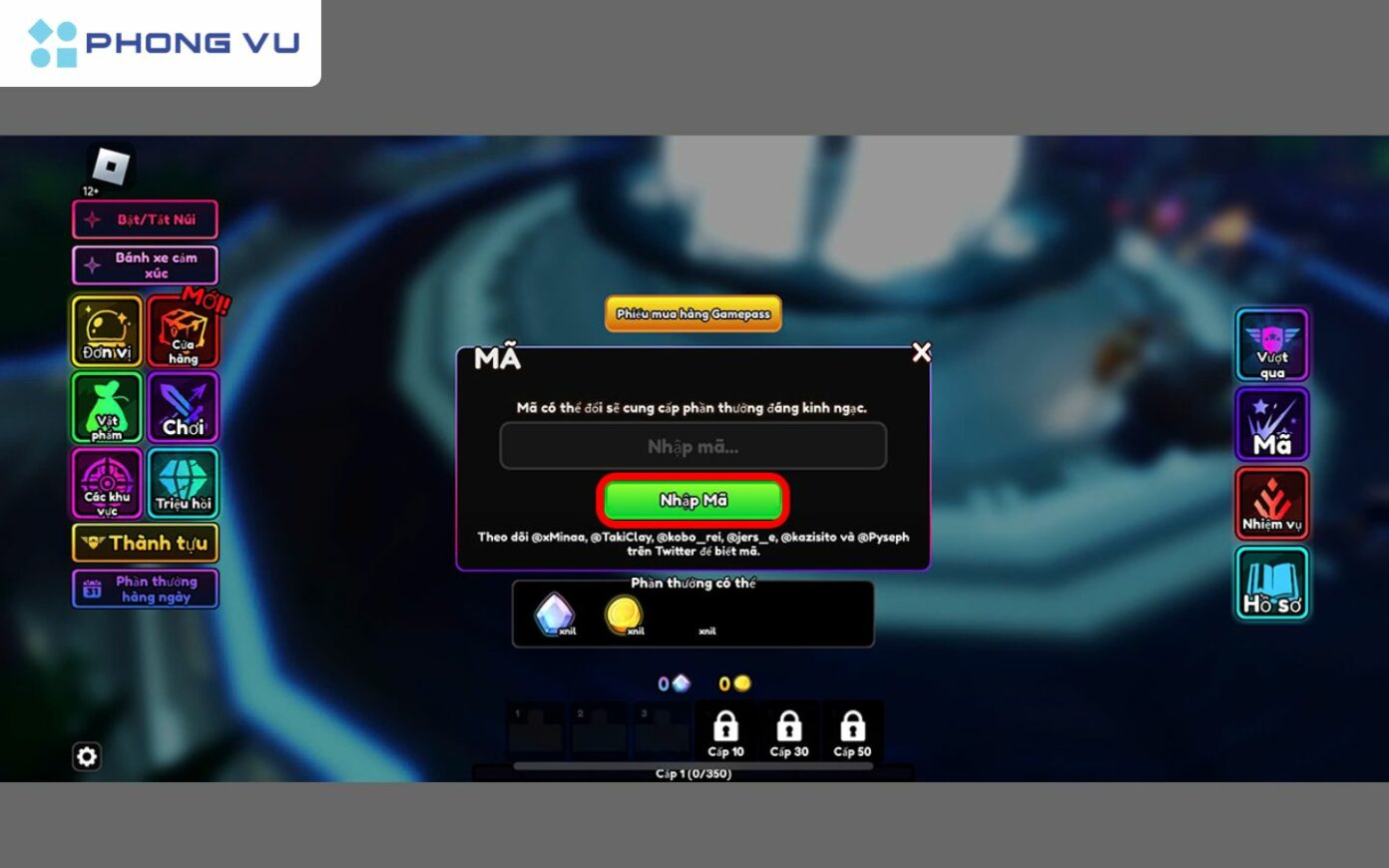 Full code Anime Vanguards 25/05/2026 update 3.5 còn hạn mới nhất