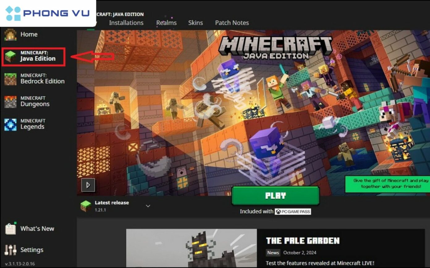 Hướng dẫn tải Minecraft 1.22 bản tiếng Việt miễn phí mới nhất | Phongvu.vn