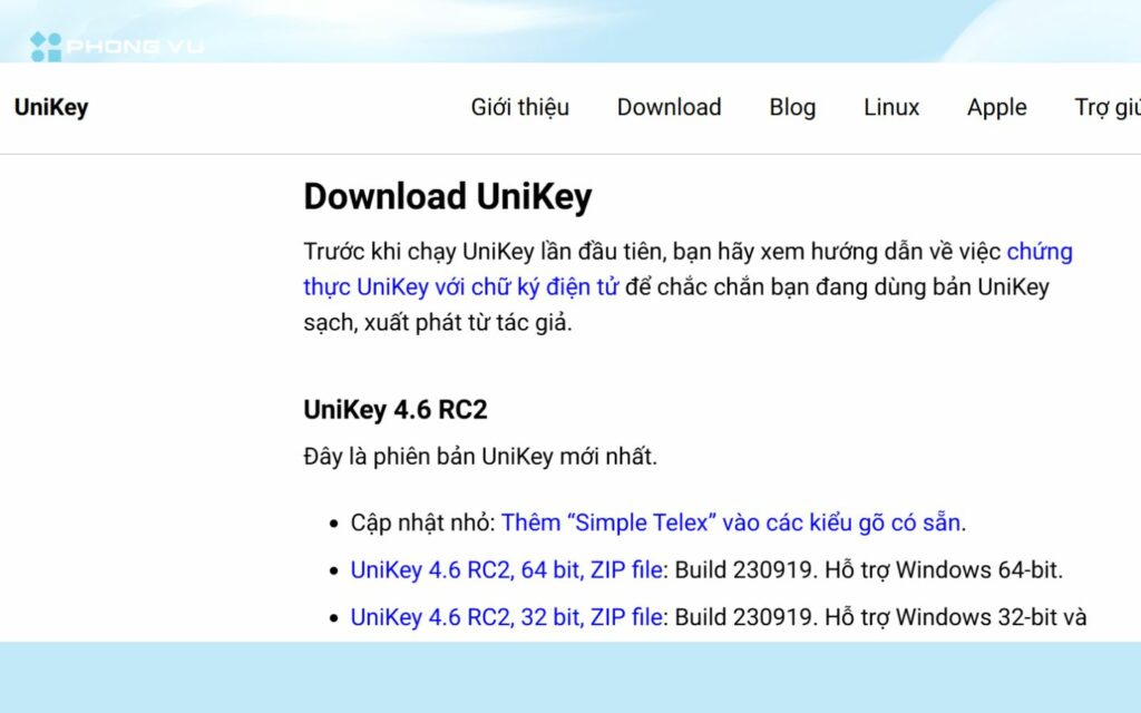 Hướng Dẫn Tải Unikey 4.6 Miễn Phí Mới Nhất Cho Windows
