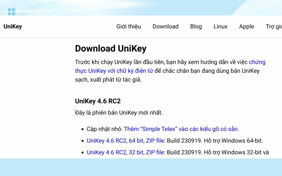 Hướng dẫn tải Unikey 4.6 miễn phí mới nhất cho Windows