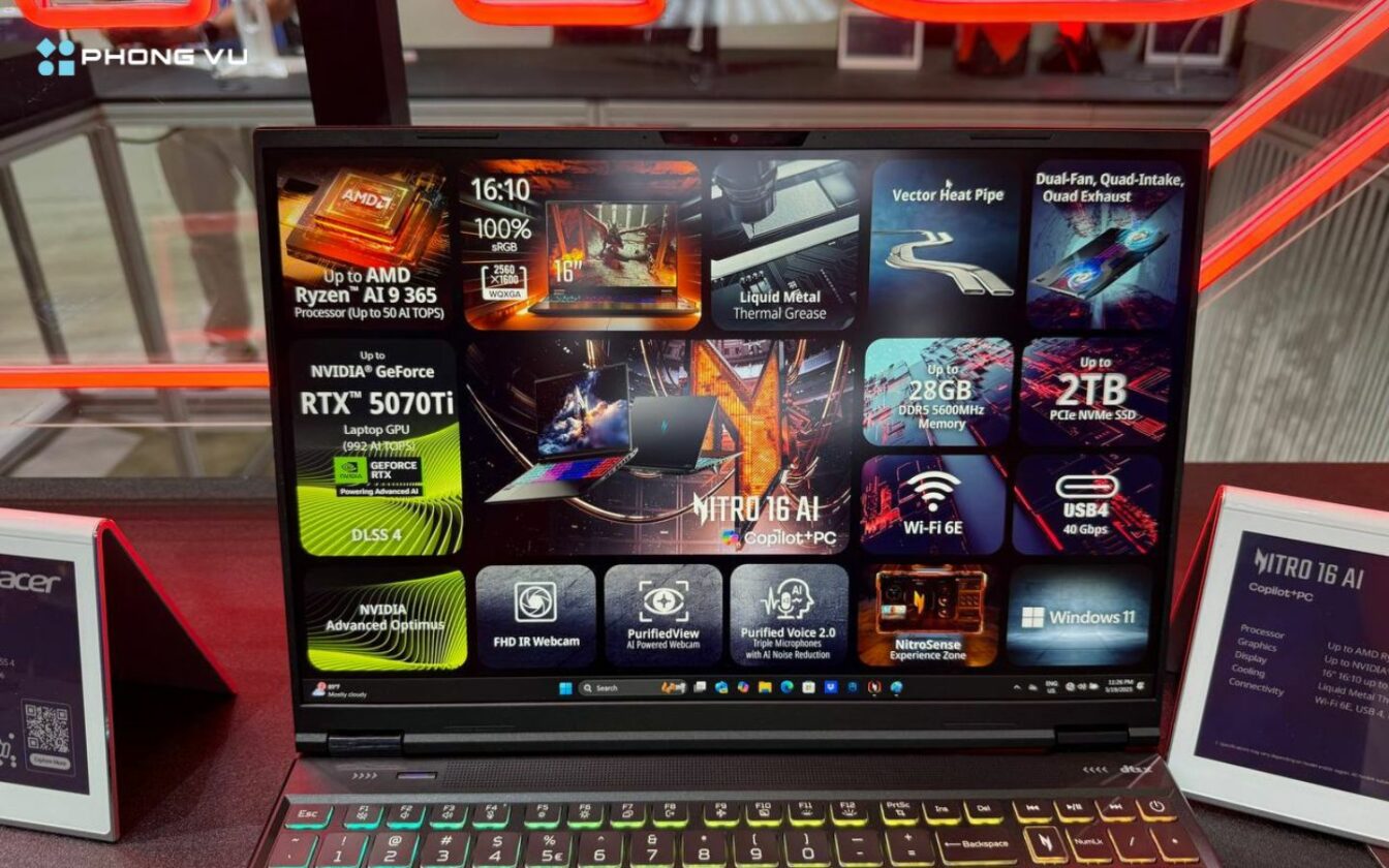 Acer ra mắt Nitro AI Gaming chuẩn Copilot+ PC tại Computex 2025 ...