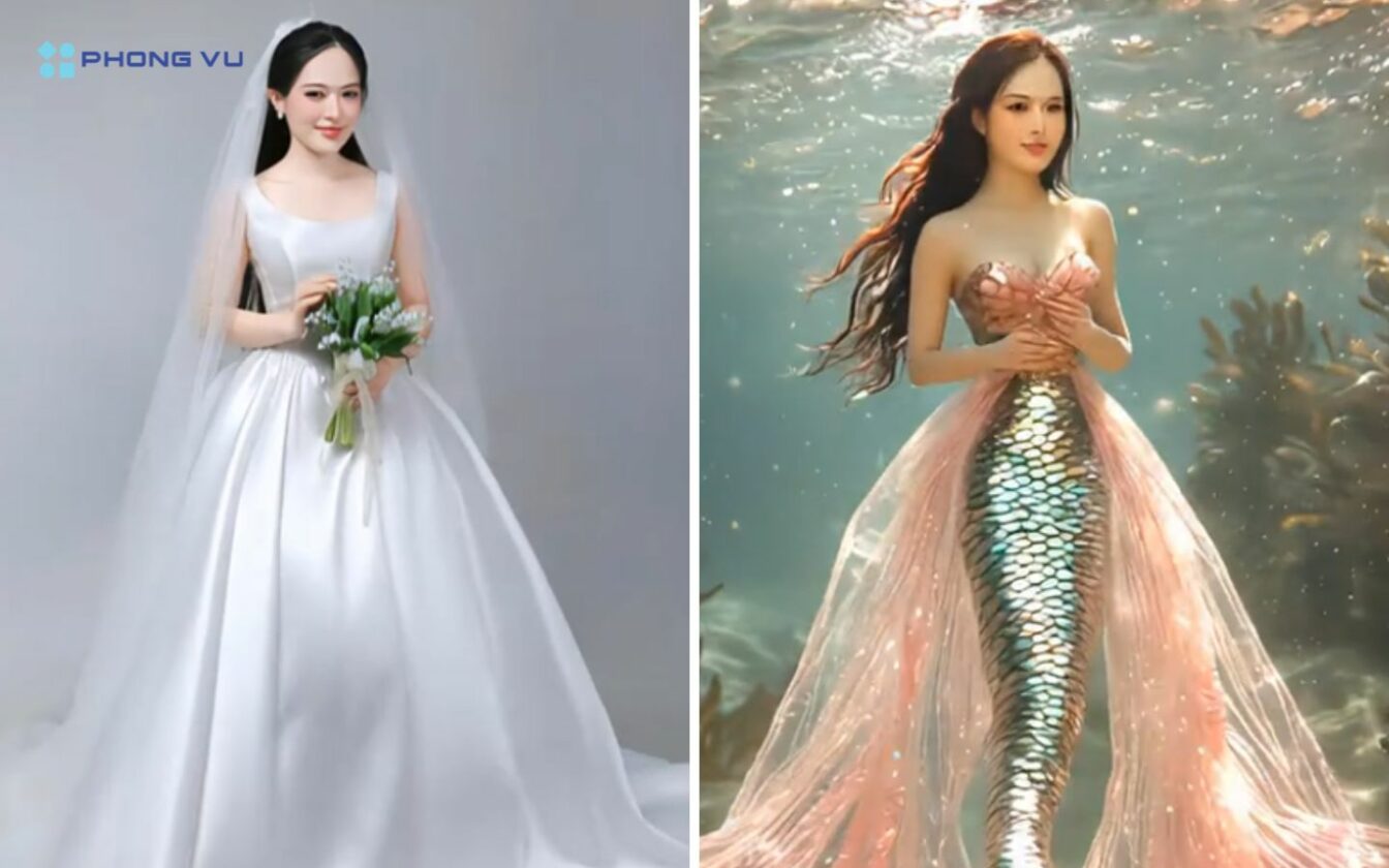 Hướng dẫn "đu trend" biến hình tiên cá AI gây sốt trên TikTok | Phongvu.vn