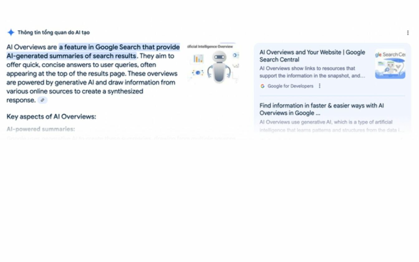 Google AI Overview đang khiến website mất dần lưu lượng truy cập ...