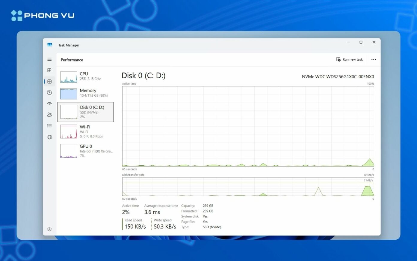 Khắc phục lỗi full disk 100% trên Windows 11 | Phongvu.vn
