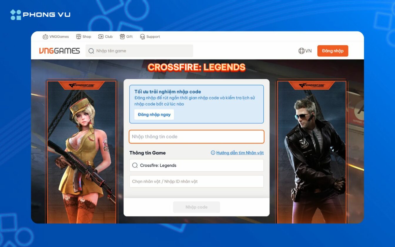Mã code Crossfire Legends mới nhất 21/05/2026 và hướng dẫn nhập