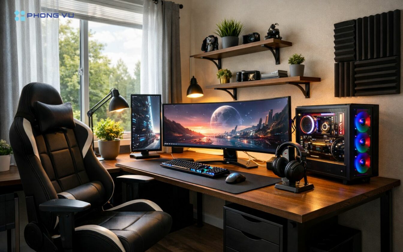 50+ Ý tưởng setup góc gaming xịn sò, chơi game làm việc cực chill ...