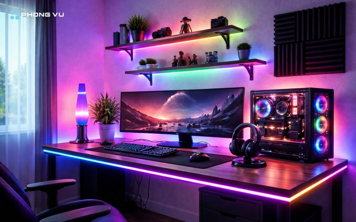 50+ Ý tưởng setup góc gaming xịn sò, chơi game làm việc cực chill ...