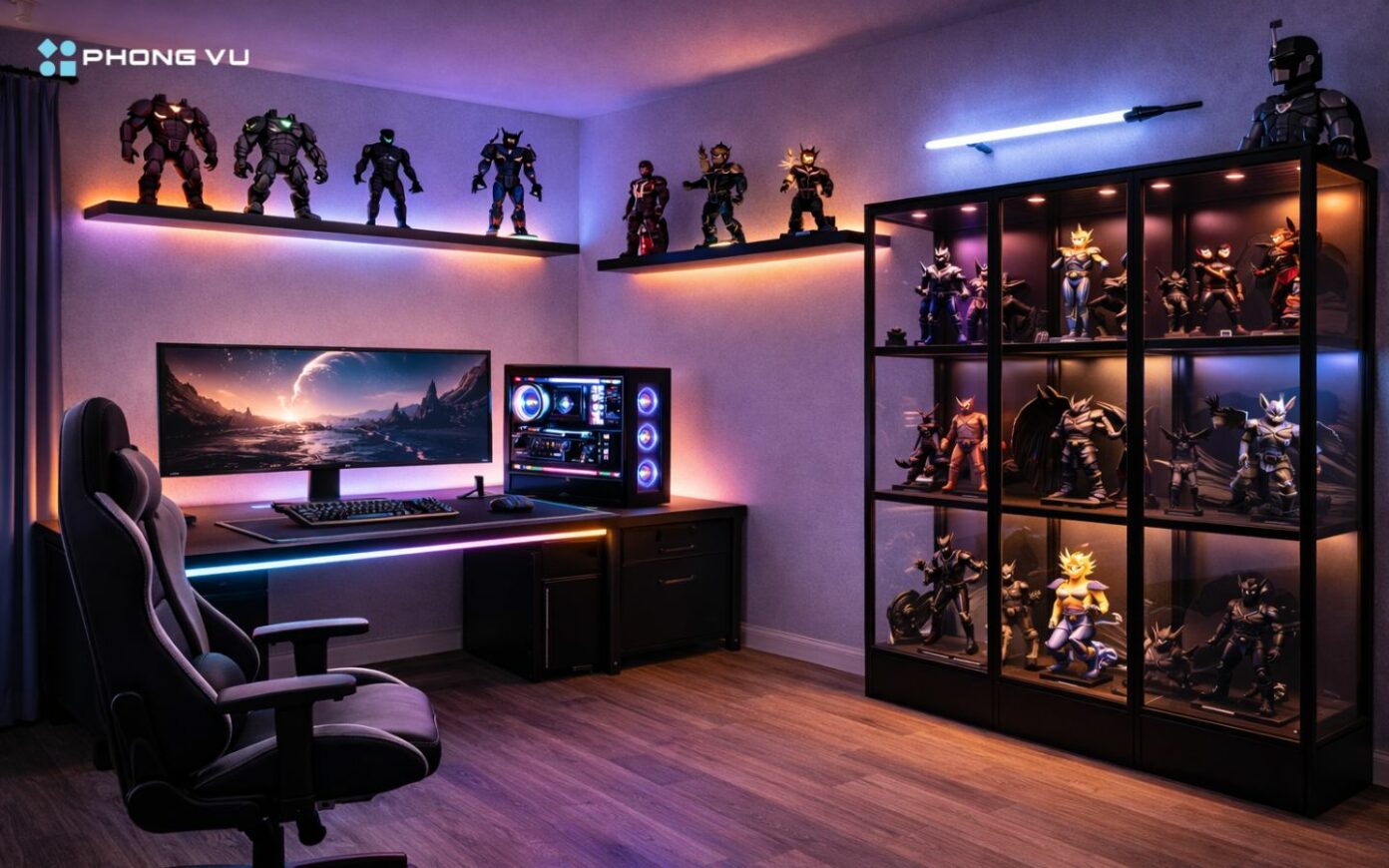 50+ Ý tưởng setup góc gaming xịn sò, chơi game làm việc cực chill ...