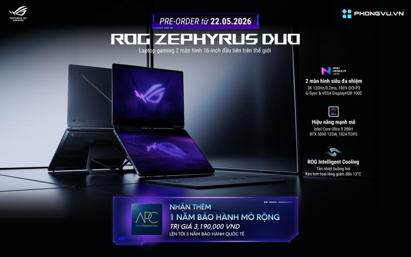 Chính thức nhận Pre-order ROG Zephyrus Duo 2026 Tại Phong Vũ | Phongvu.vn